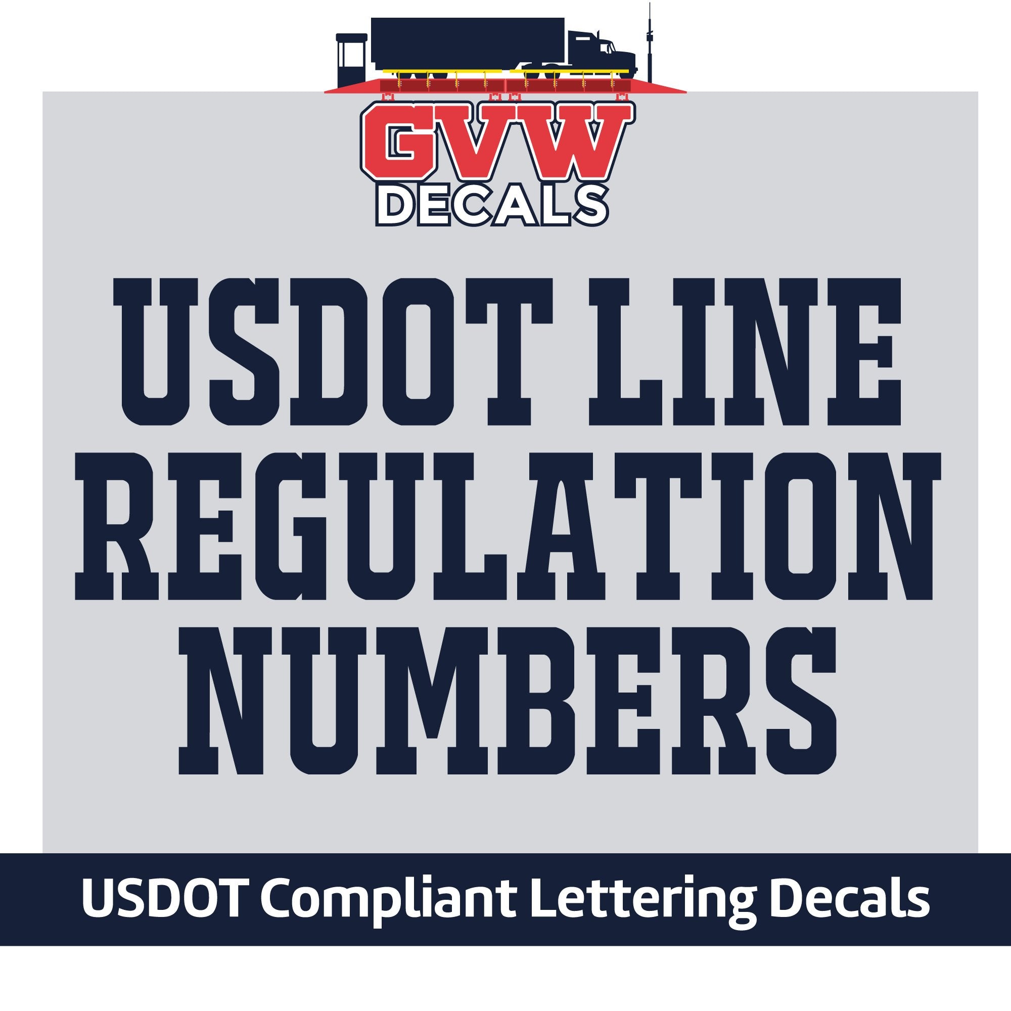 USDOT Regulation Number Decal Sticker Lines – GVWDecals